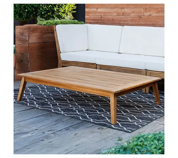 LINON Home Teak Soha Coffee Table 12in