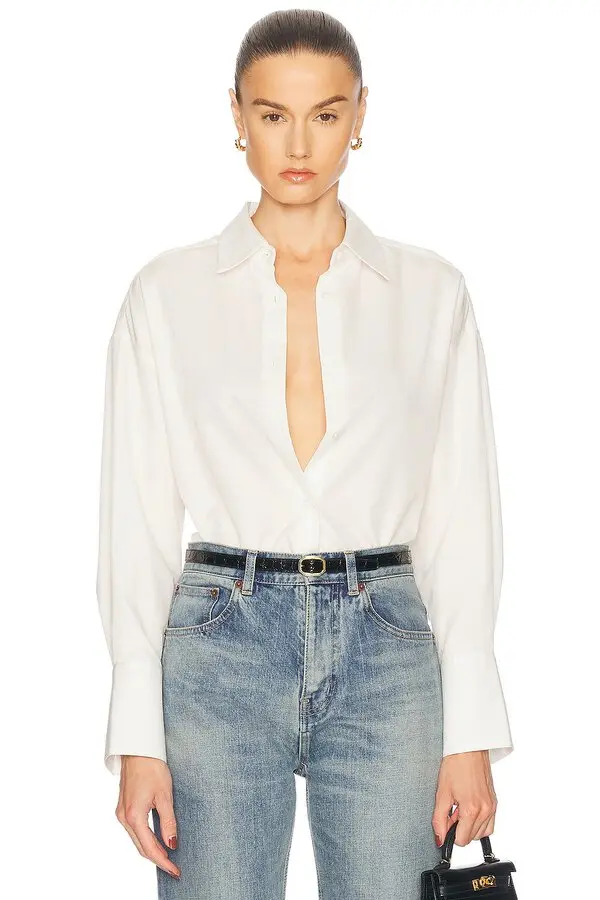Renggli Rengli Boxy Long Sleeve Button-up Top