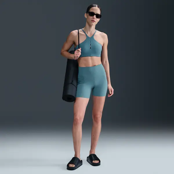 Nike Zenvy High-waisted 5" Biker Shorts - Blue