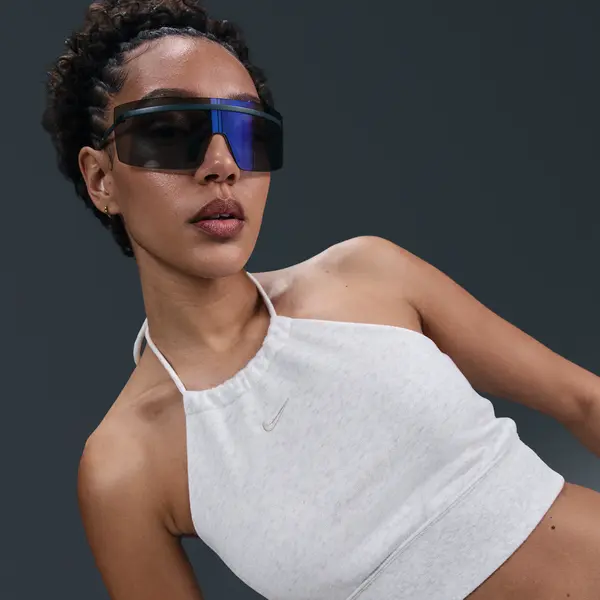 Nike Sportswear Chill Terry Slim Cropped French Terry Halter Top - Brown