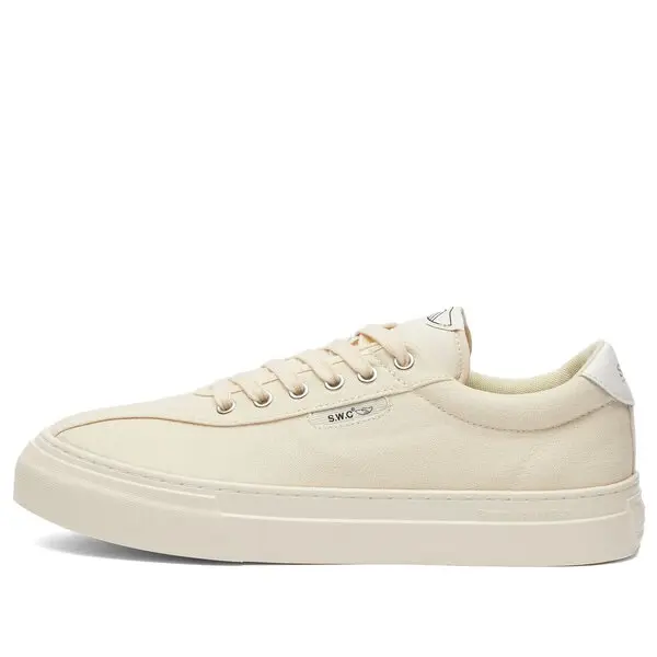 S.W.C STEPNEY WORKERS CLUB Dellow 02 Cup Canvas Sneakers - Ecru