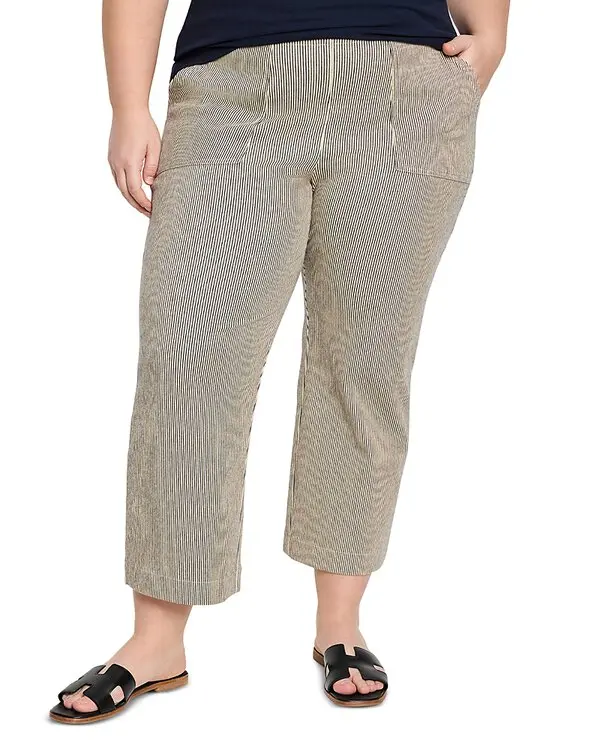 NIC+ZOE All Day Stripe Wide Leg Pants - Neutral Multi