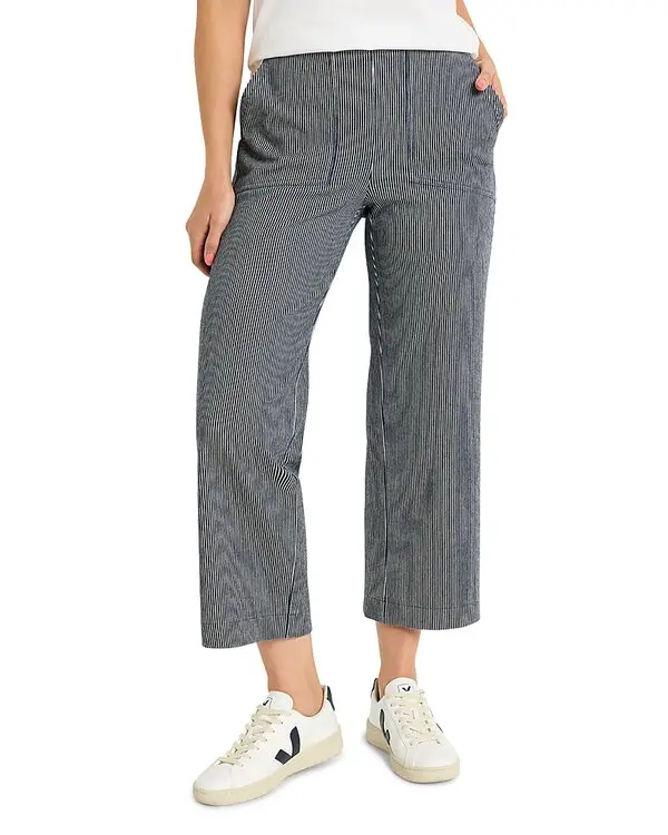 NIC+ZOE All Day Stripe Wide Leg Pants - Blue Multi