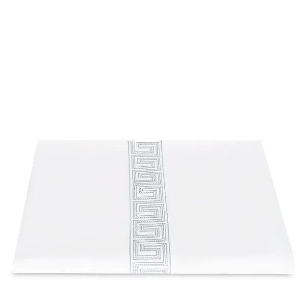 MATOUK Ophelia Percale Duvet Cover, King - Silver