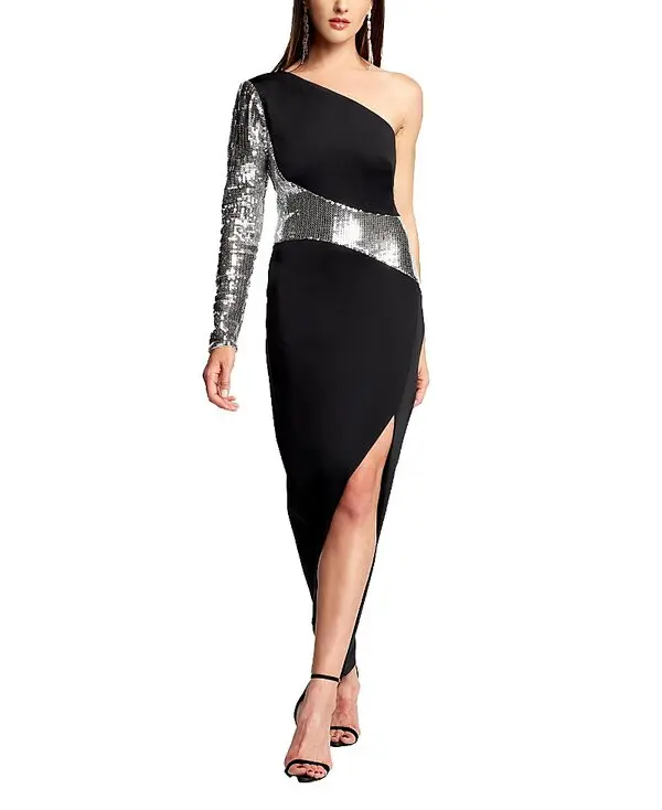 Tadashi Shoji Foxie One-shoulder Gown