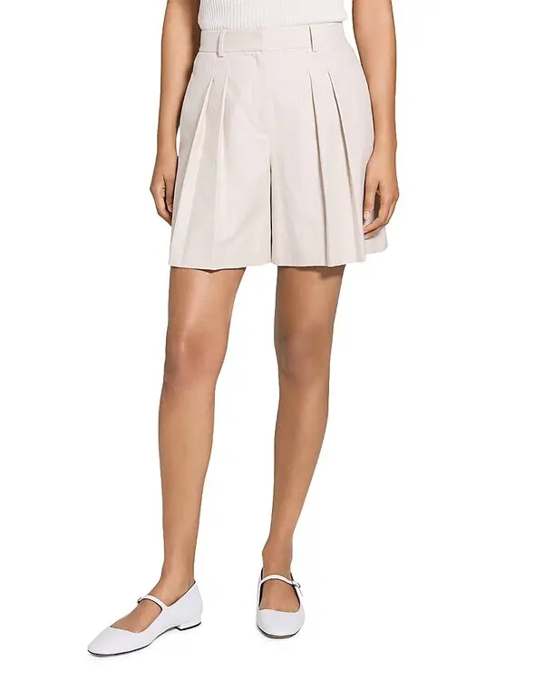 Theory Pleated Short - Sand Multi