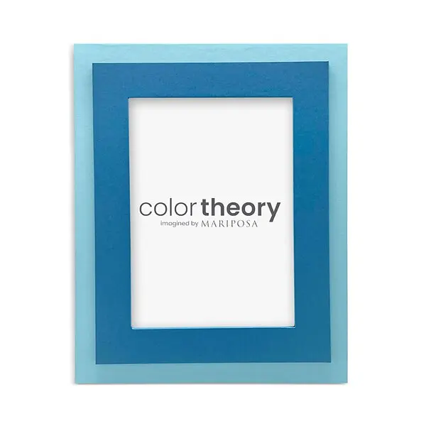MARIPOSA Tiered Tangerine And Pink Frame, 5 X 7 - Denim Blue Periwinkle
