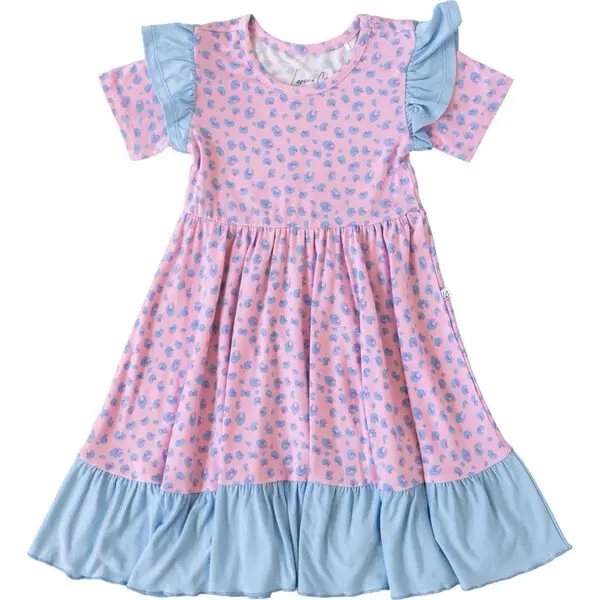 LAREE + CO Lillian Ruffle Spin Dress - Leopard