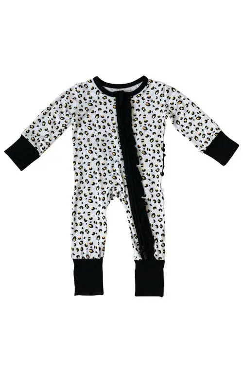 LAREE + CO Allie Ruffle Convertible Footie - Leopard