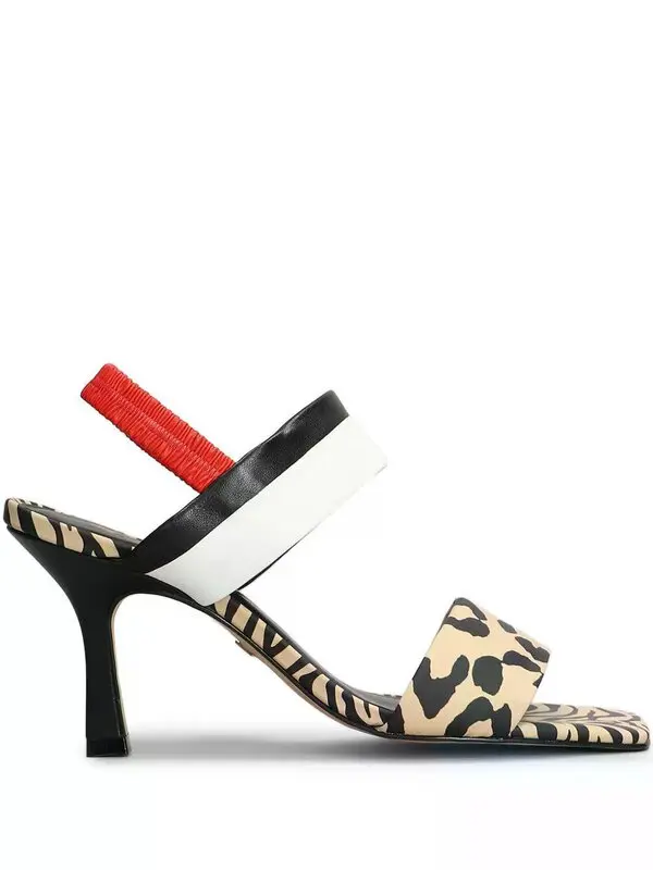 ANDREA CARRANO 90mm Animal-print Sandals