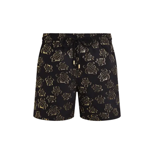 Vilebrequin Ronde Des Tortues Jacquard Swim Trunks - Black