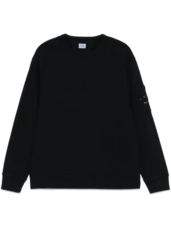 C.P. COMPANY Logo Cotton Crewneck Sweatshirt - Blue