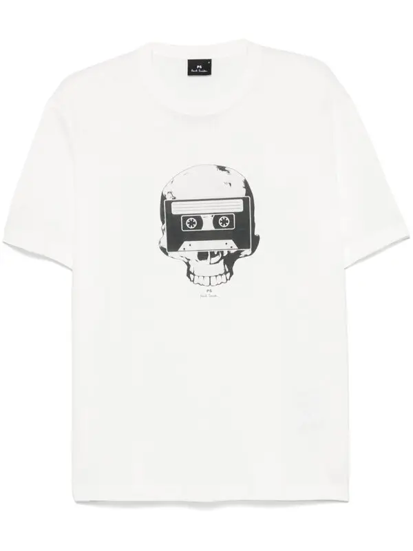 Paul Smith Tape Skull Cotton T Shirt