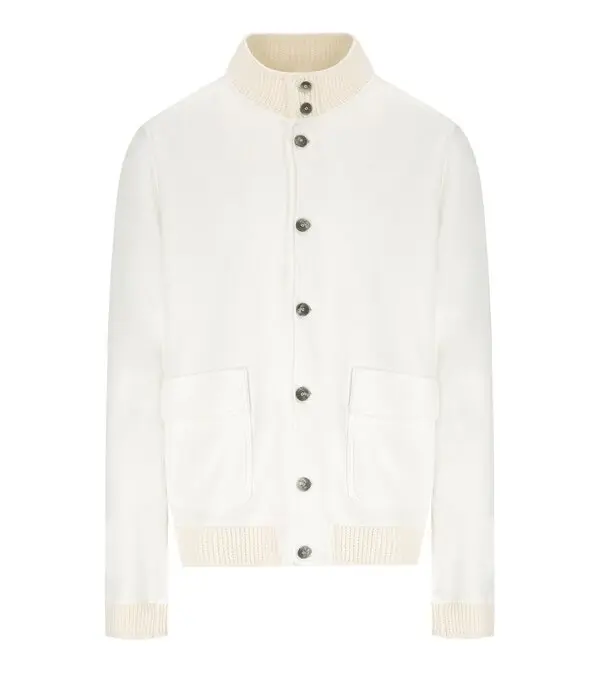 H953 Knitted Cotton Bomber Jacket