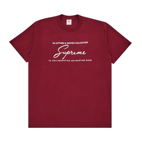Supreme X Martine Rose Tee 'cardinal - Red