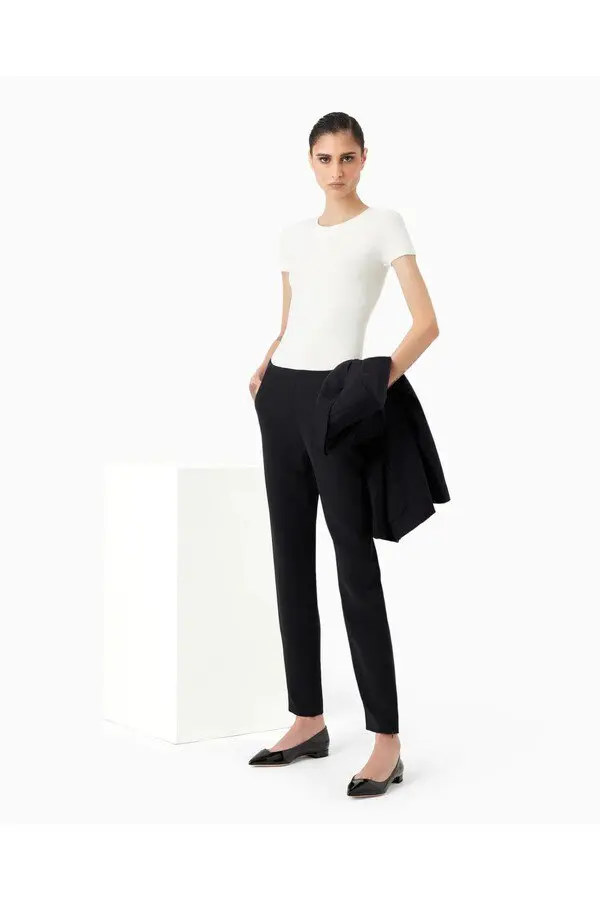 Giorgio Armani Links-stitch Viscose Jumper - White