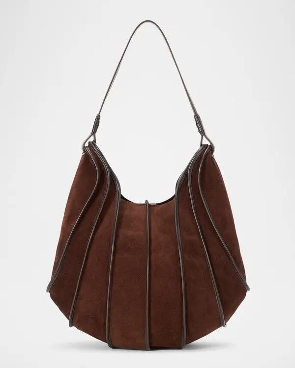 Staud Wells Suede Hobo Bag