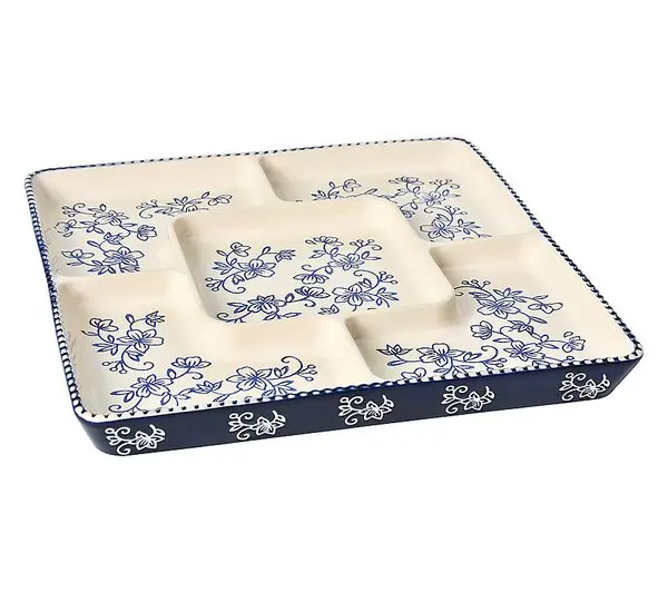 TEMP-TATIONS Floral Lace 11'x11' Divided Server