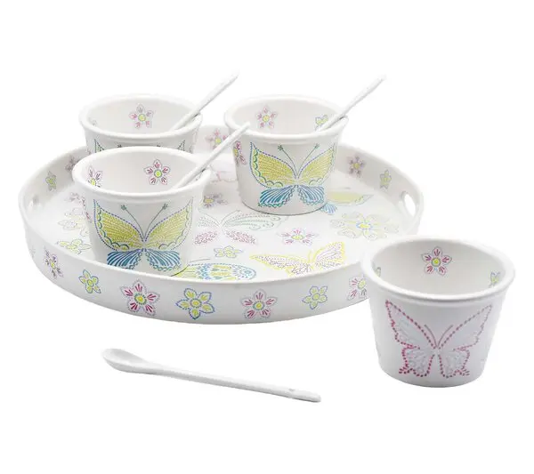 TEMP-TATIONS Seasonal Round Stoneware Serving Set