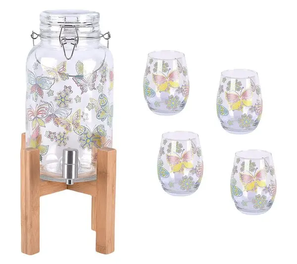 TEMP-TATIONS Special Edition Drink Dispenser And Glass Set