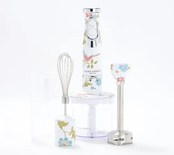 Laura Ashley 4-in-1 Immersion Hand Blender With Attachments