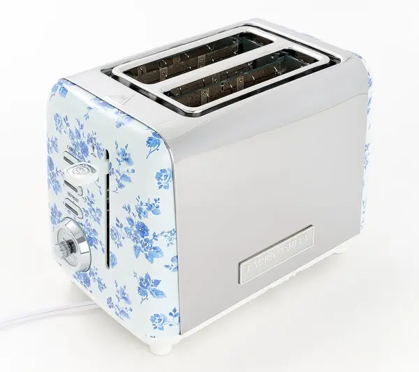 Laura Ashley 2-slice Wide Slot Toaster With Warming Rack