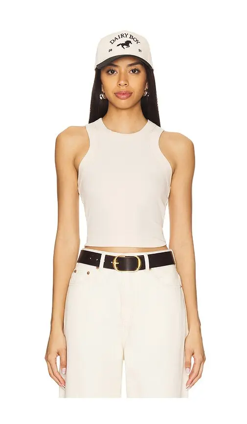 Lna Detra Ribbed Tank - Bone