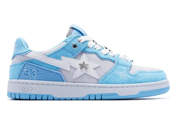 BAPE A Bathing Ape Bapy Sk8 Sta Sneakers - Blue Milt/white/silver