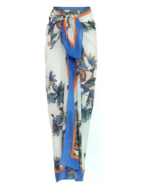 AMIR SLAMA Floral-print Pareo