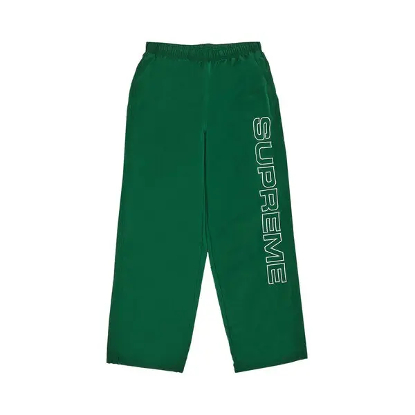 Supreme Spellout Embroidered Track Pant 'dark - Green