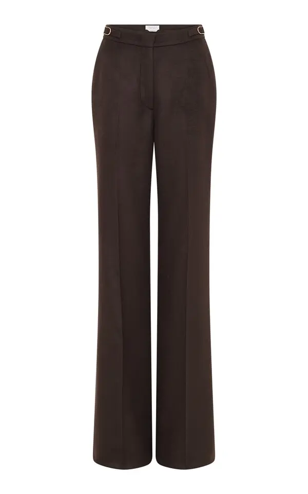 Gabriela Hearst Flared Silk Pants - Brown