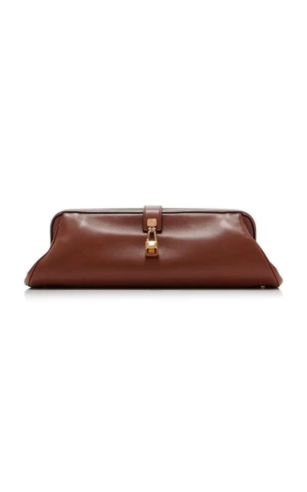 Gabriela Hearst Paola Leather Clutch - Brown
