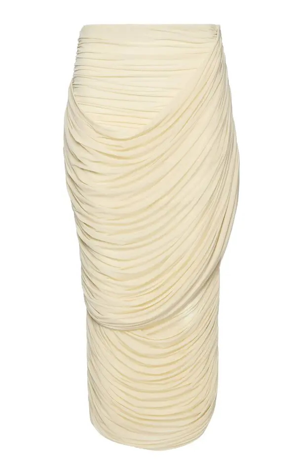Magda Butrym Draped Maxi Skirt - Ivory