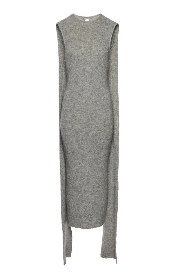 Magda Butrym Scarf-detailed Mohair-blend Maxi Dress