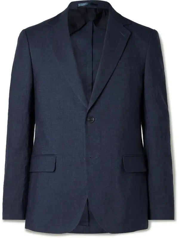 Mr P. Slim-fit Linen Suit Jacket - Blue
