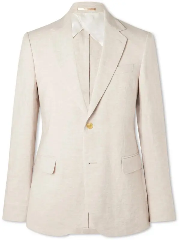 Mr P. Slim-fit Linen Suit Jacket - Neutrals