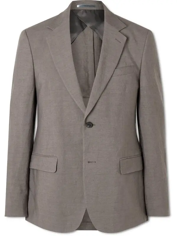 Mr P. Slim-fit Linen Suit Jacket - Gray