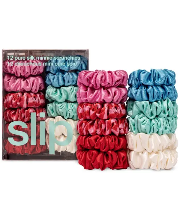 Slip 12-pc. Pure Silk Minnie Scrunchies Set