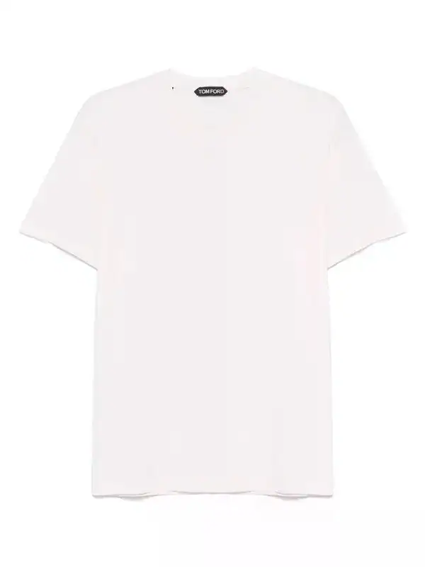 Tシャツ・カットソー Tom Ford Pink Crew Neck T-Shirt With Minimalist Design Tom Ford Crew-Neck T-Shirt - Pink | Editorialist