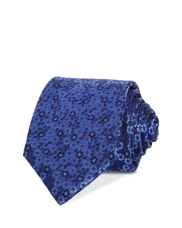Bloomingdale'S Silk Floral Necktie - Blue