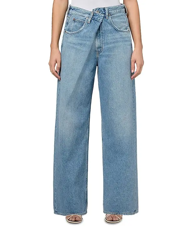 AGOLDE Vana Fold Wide-leg Jeans
