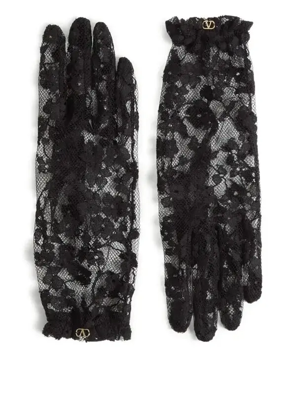Valentino Garavani Cotton-blend Gloves - Black