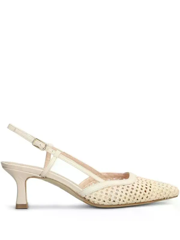 JULIE DEE 65mm Woven Slingback Pumps