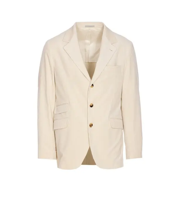 Brunello Cucinelli Double Breasted Jacket - Beige