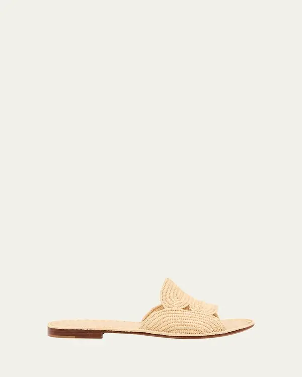 Carrie Forbes Terre Raffia Flat Slides