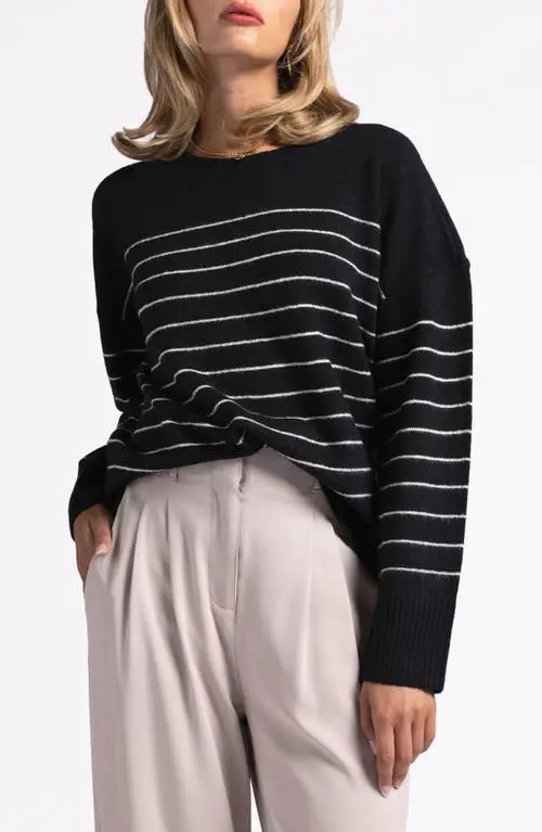 WEEKEND LOS ANGELES Kisha Stripe Crewneck Sweater
