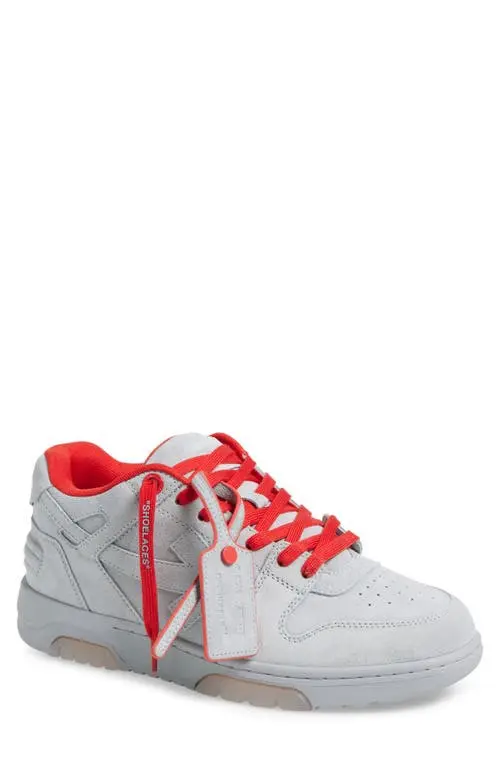 Off-White Out Of Office Low Top Sneaker - Light Blue - Brick Red