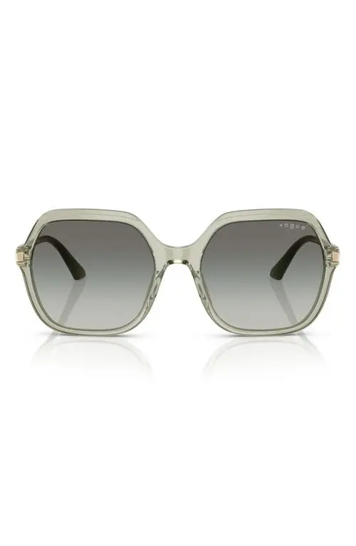 VOGUE 56mm Square Sunglasses - Transparent Green