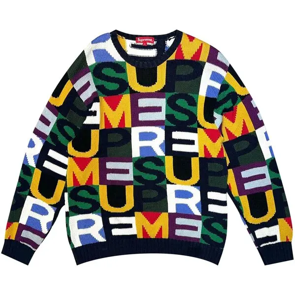 Supreme Big Letters Sweater - Multicolor