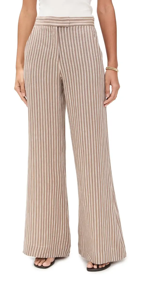 HEVRON Striped Capri Pants